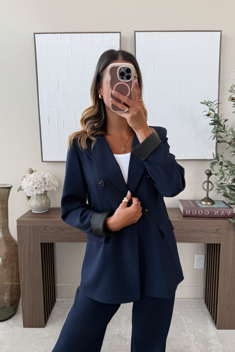 AGNES - Navy Two-Piece Matching Set – Oycee